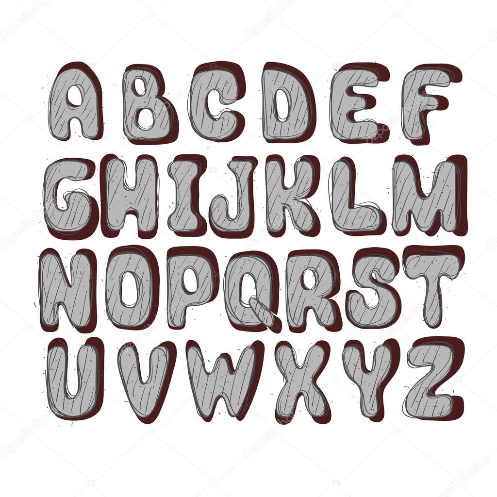 Letters of latin alphabet Stock Vector Image by ©meduzzza #124058368