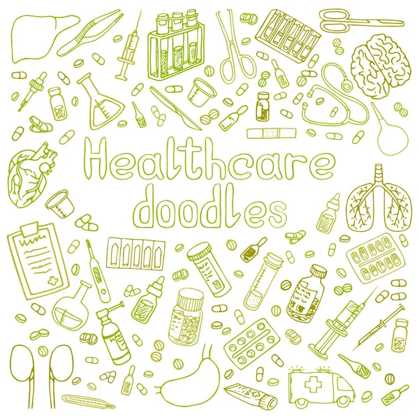 Hand Drawn Haelthceare Doodle Vector Isolated Stock Vector by ©meduzzza ...