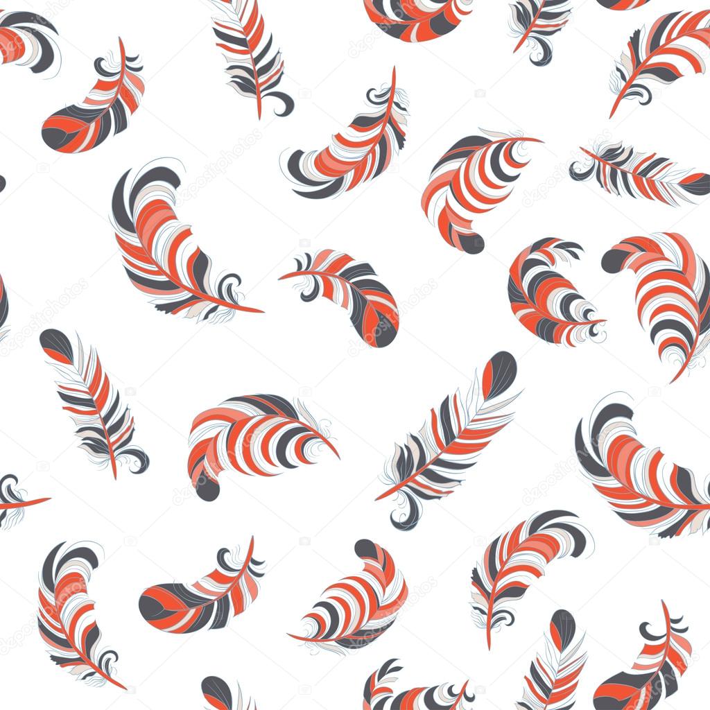 Fluffy feathers Stock Vector by ©meduzzza 52810369