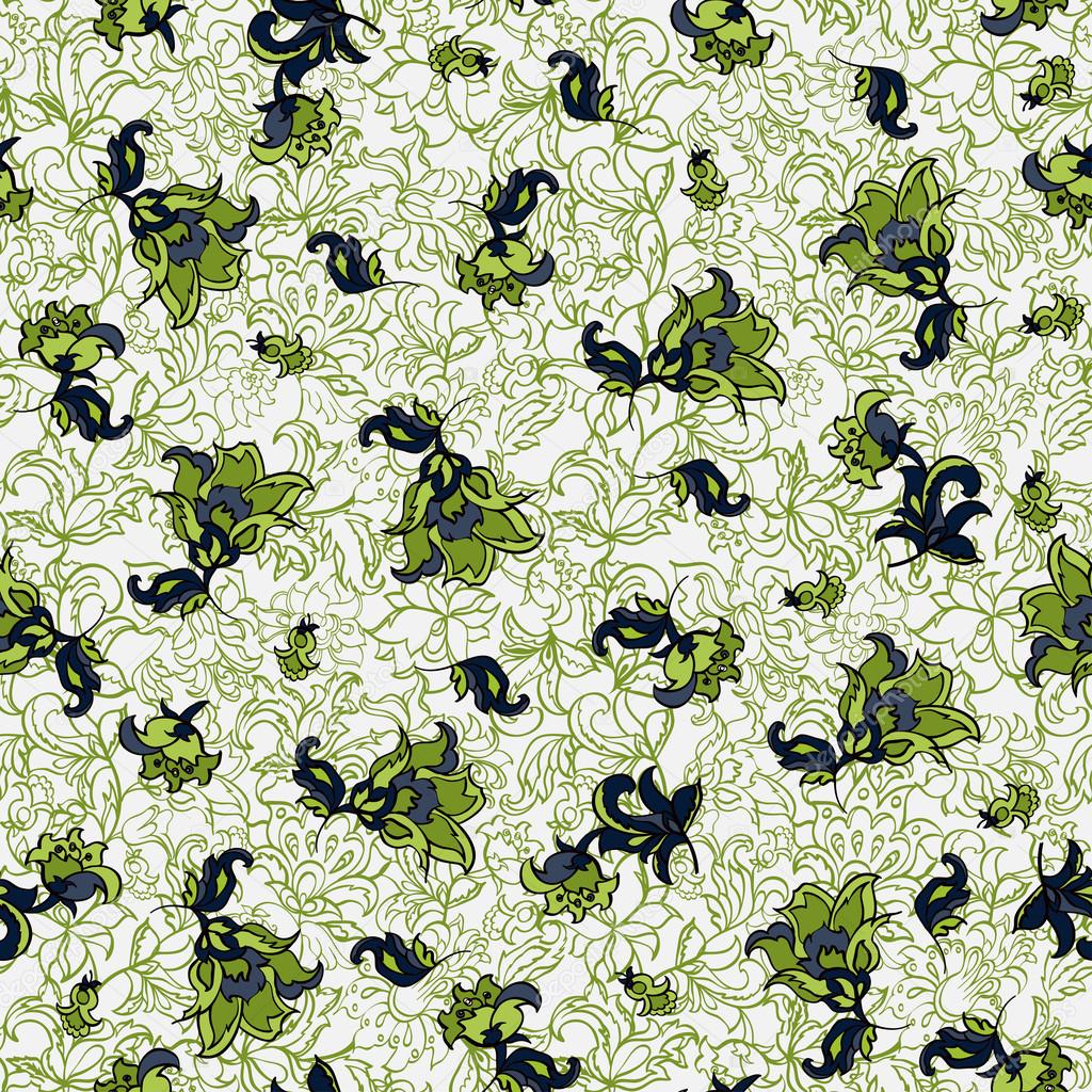 Textile flower pattern Stock Vector Image by ©meduzzza #53878789