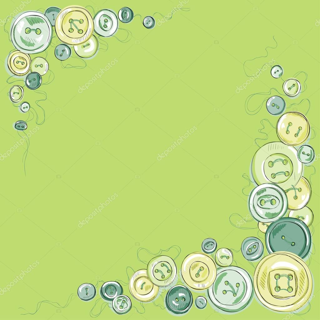 Sewed buttons frame Stock Vector by ©meduzzza 60316291