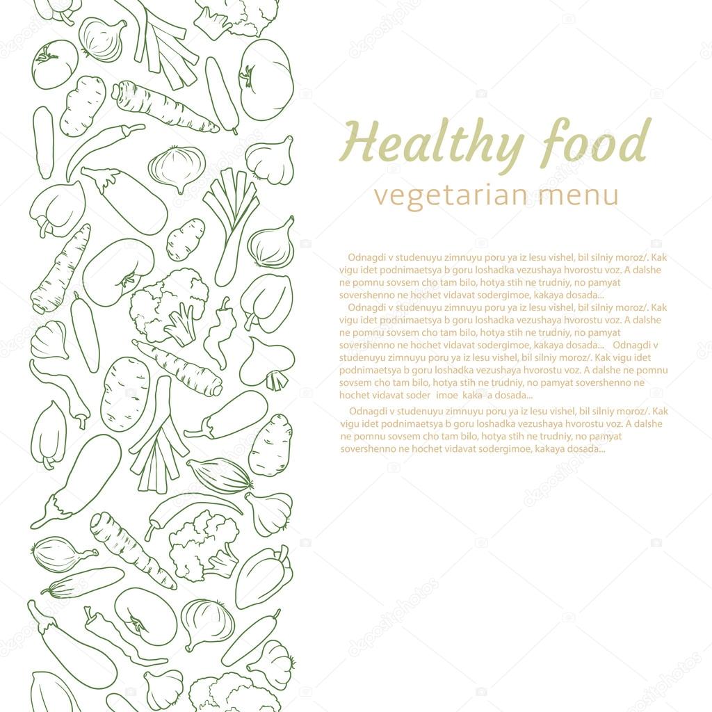 Vegetarian menu background Stock Vector Image by ©meduzzza #62857421