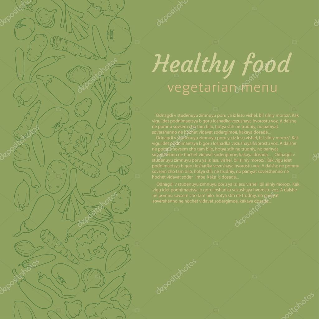 Vegetarian menu background — Stock Vector © meduzzza #67698549