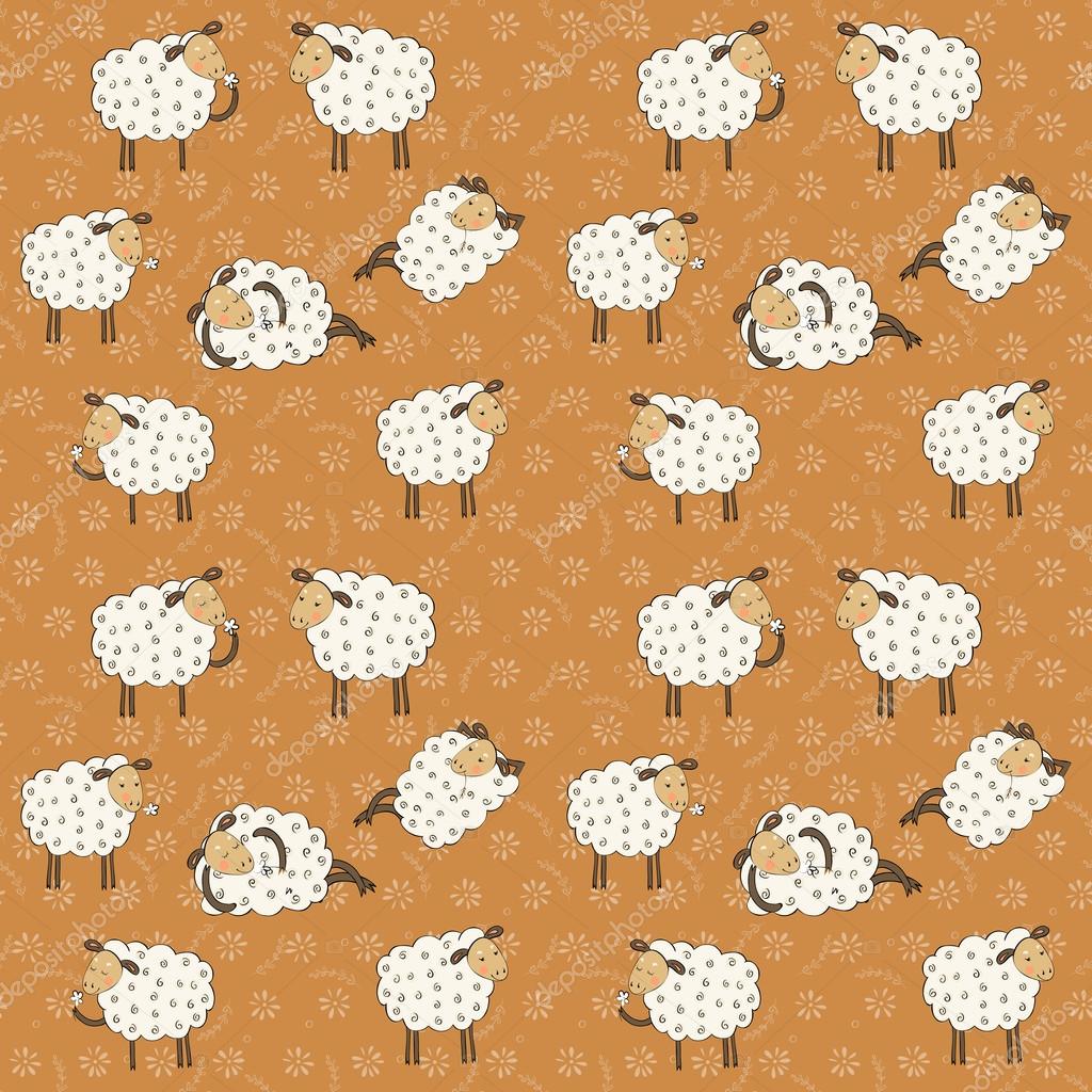 Sheep seamless pattern Stock Vector Image by ©meduzzza #81555276