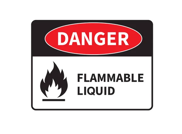 Flammable Liquid Sign White Background Danger Sign Label Sticker Symbol ...