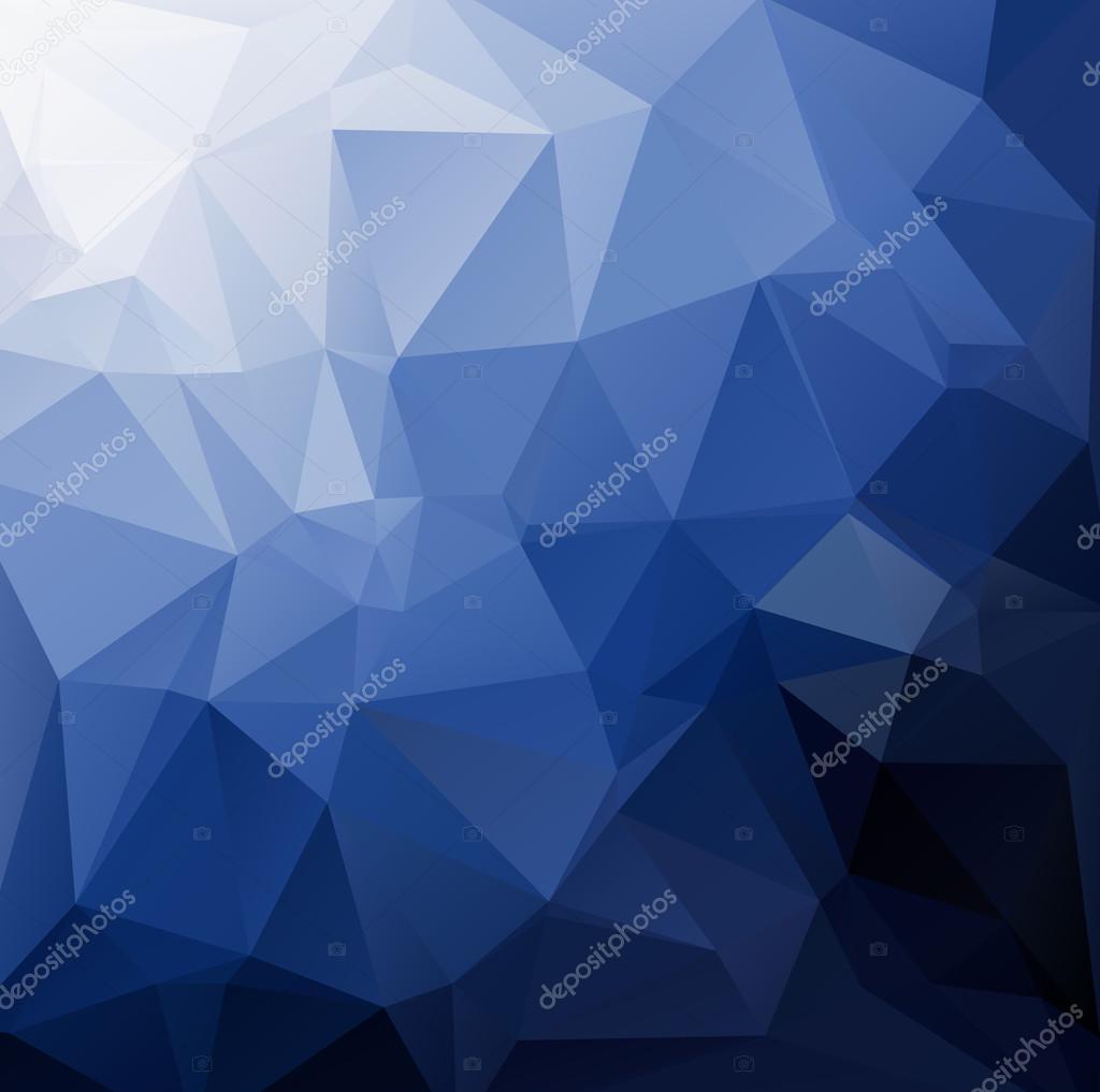 Blue Polygonal Mosaic Background, Creative Design Templates Stock ...