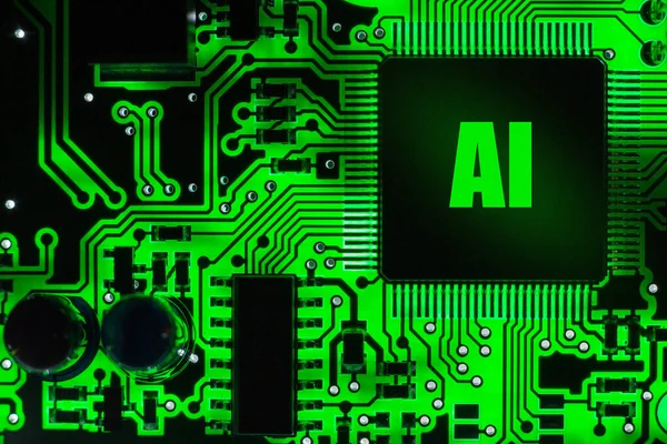 High-tech electronic printed circuit board PCB with processor ...