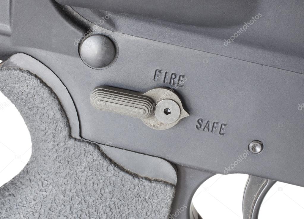 Safety on an assault rifle Stock Photo by ©gsagi 122307130