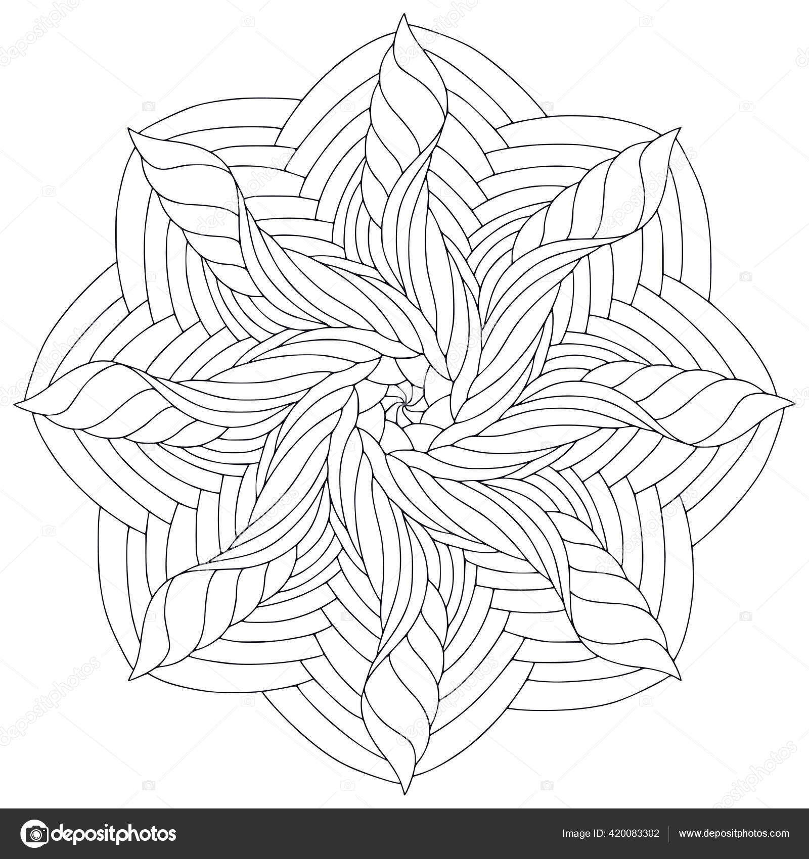 Ornamental Linear Mandala Tattoo Art Design Digital Ornament Pattern ...