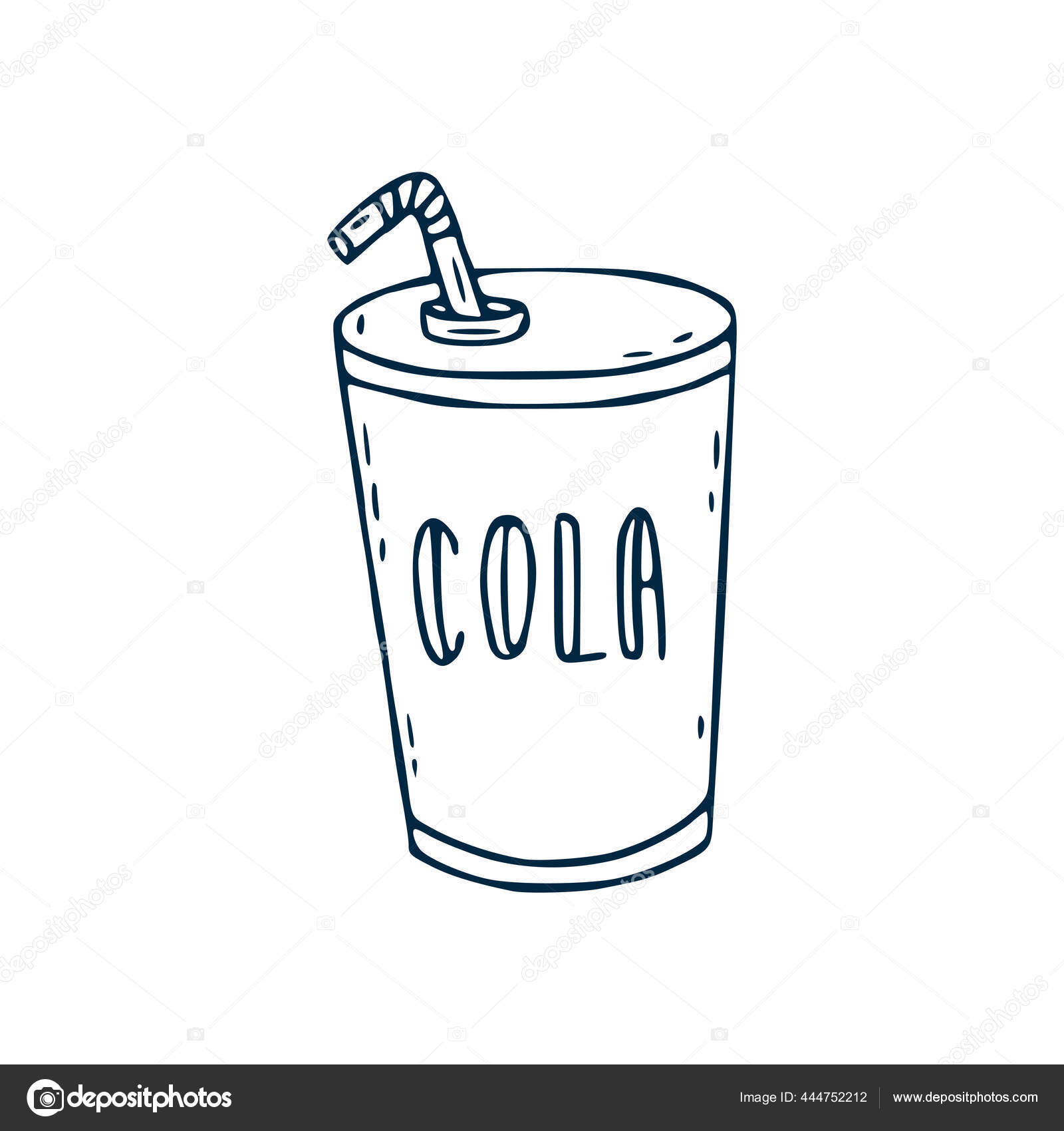 Icono Vector Cola Insignia Dibujada Mano Vector de Stock de ©m-ion ...