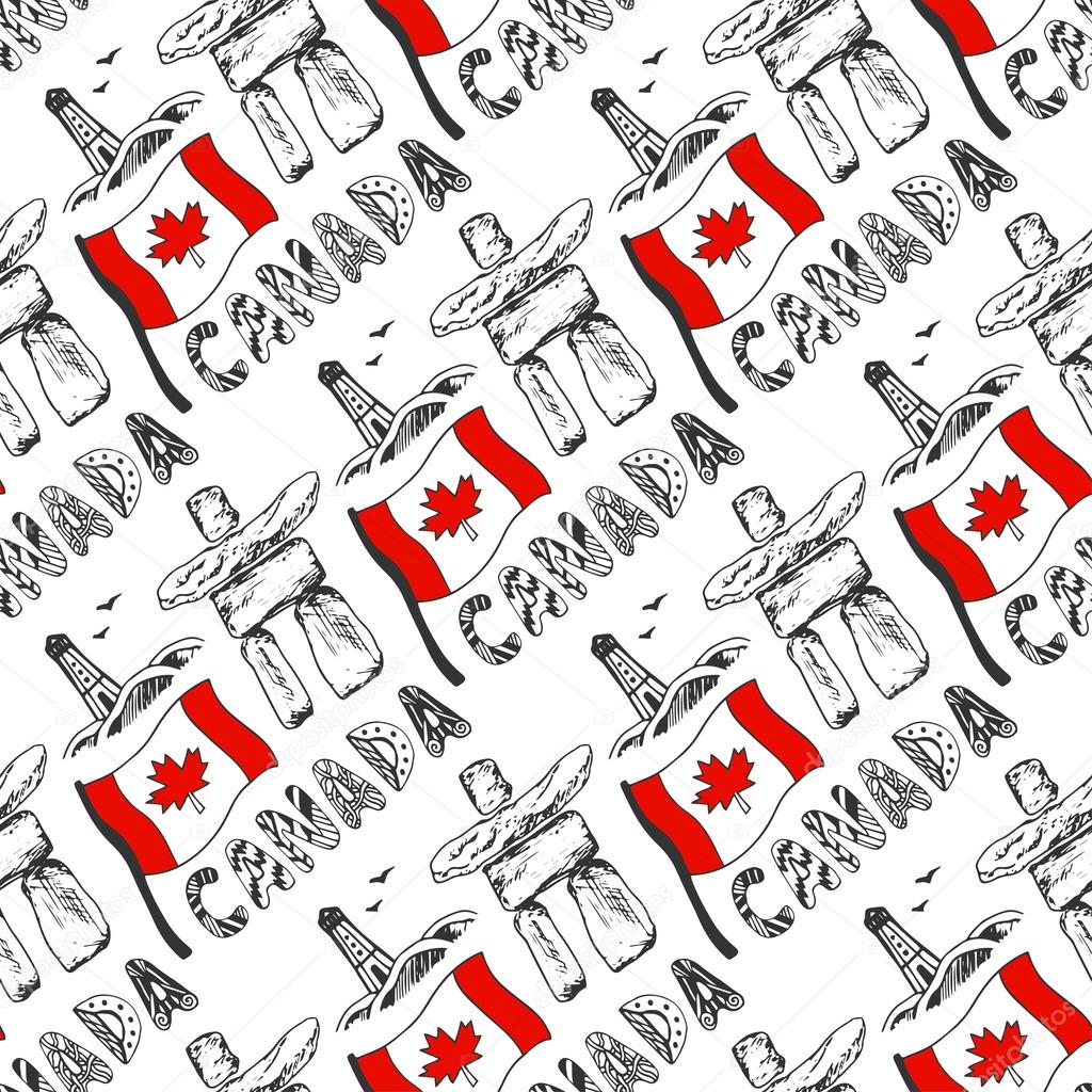 Canada flag and doodle lettering. Stock Vector Image by ©m-ion #77866440