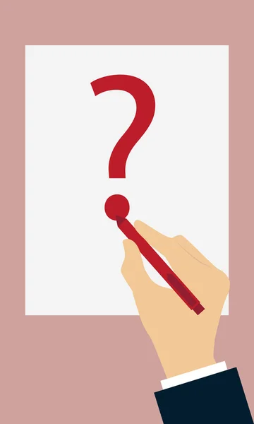 Hand with pen writing a question mark Stock Vector Image by ©Surovtseva ...