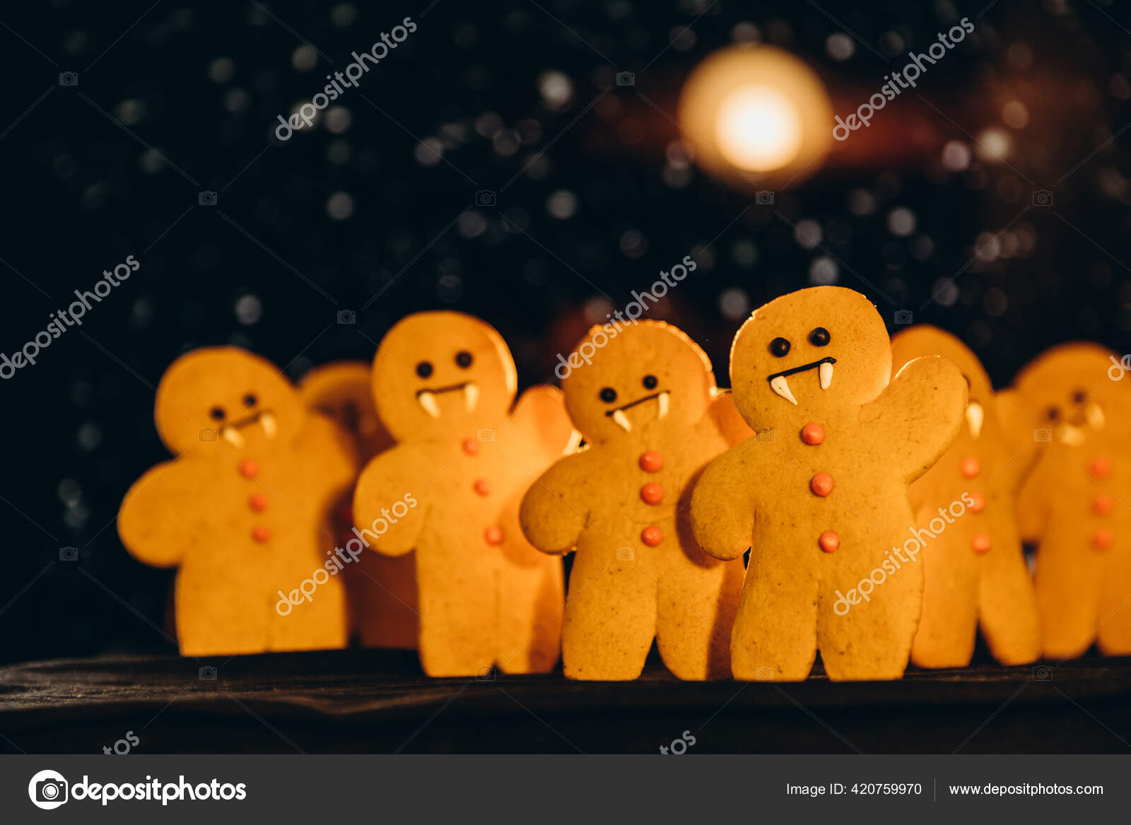 Lots Ginger Men Vampire Faces Prepared Halloween Funny Baby Sweets ...
