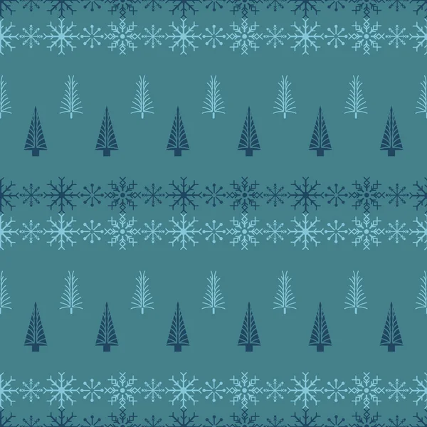 Vector black white snowflake tree seamless pattern Stock Vector by ...