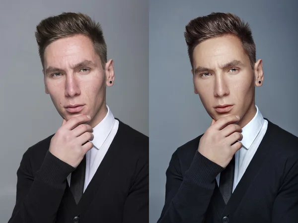 Man before and after retouch Stock Photo by ©erstudio 102973168