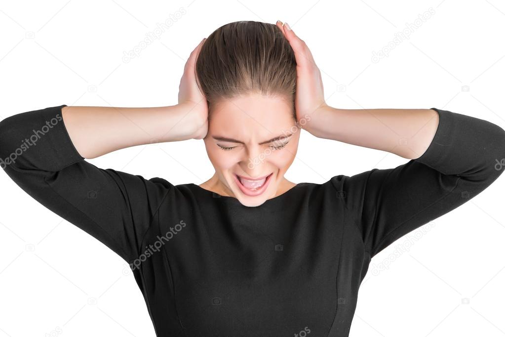 Angry woman screaming Stock Photo by ©erstudio 79018038