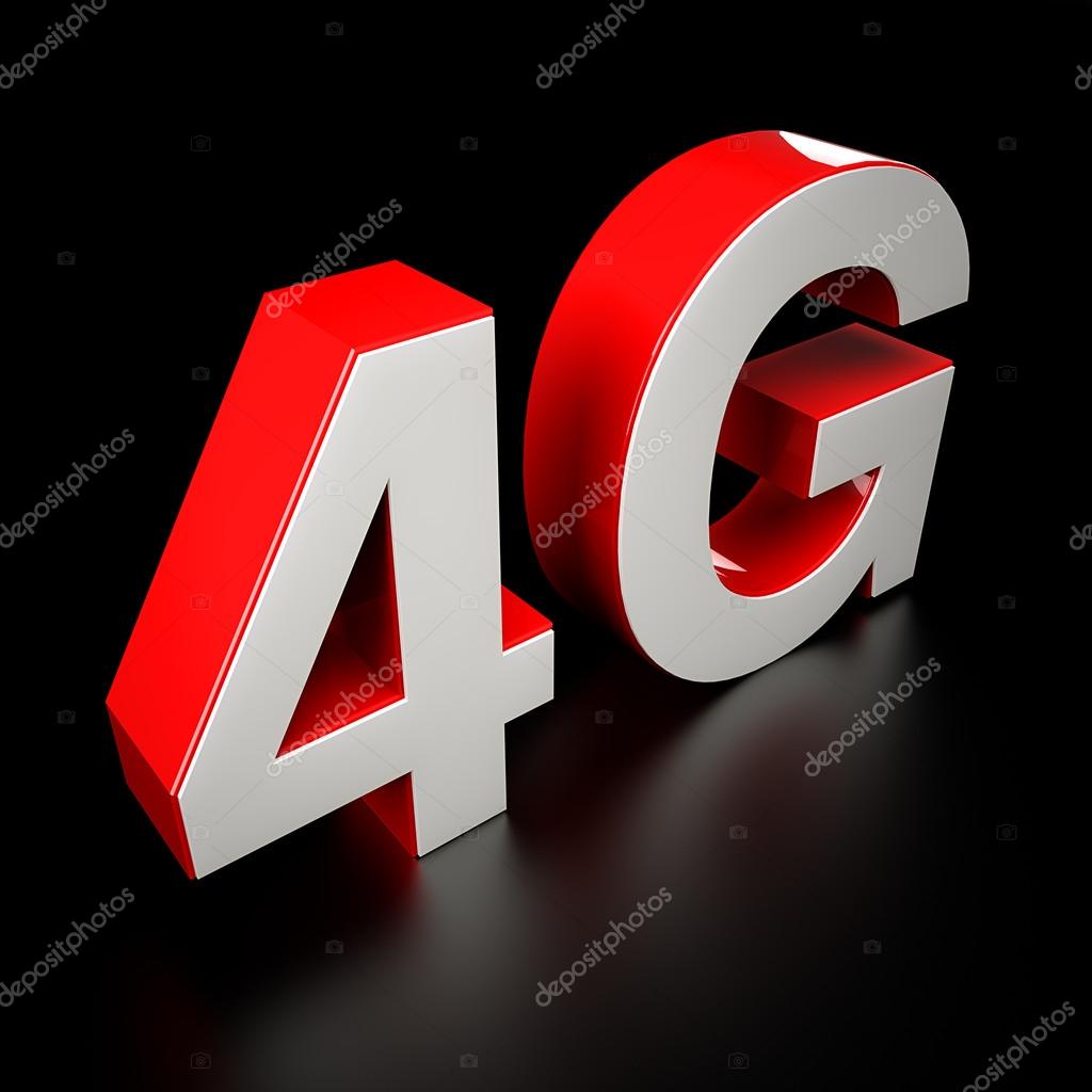 White and red 4g inscription Stock Photo by ©jules2000 58967695