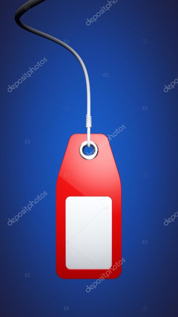 Blank red and white tag — Stock Photo © jules2000 #59011605