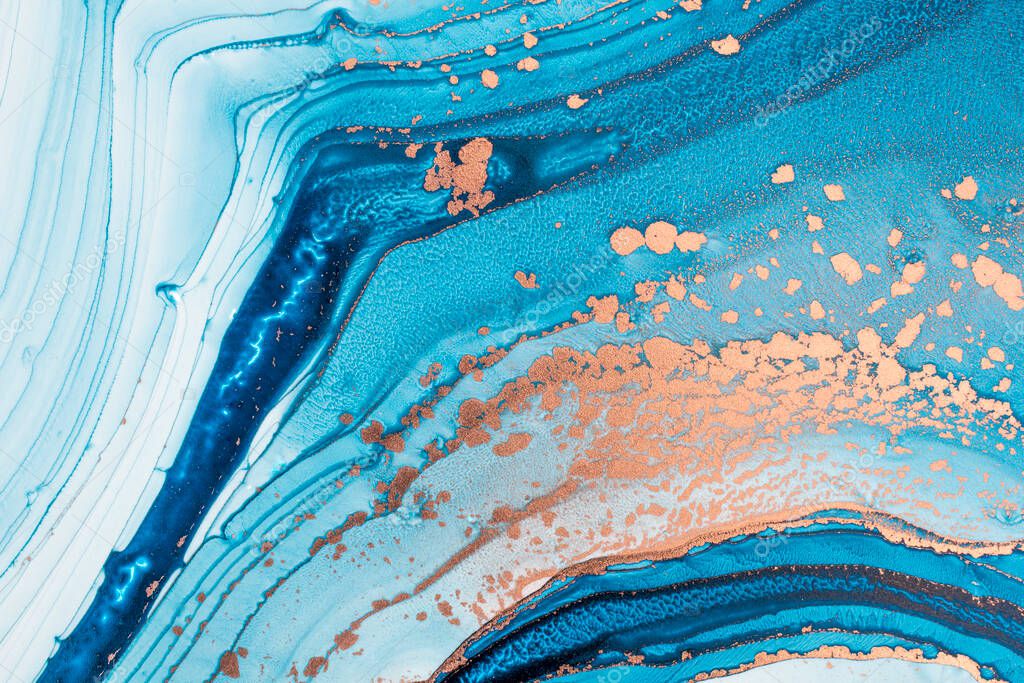 Pintura fluida abstracta de lujo en la técnica de tinta de alcohol ...