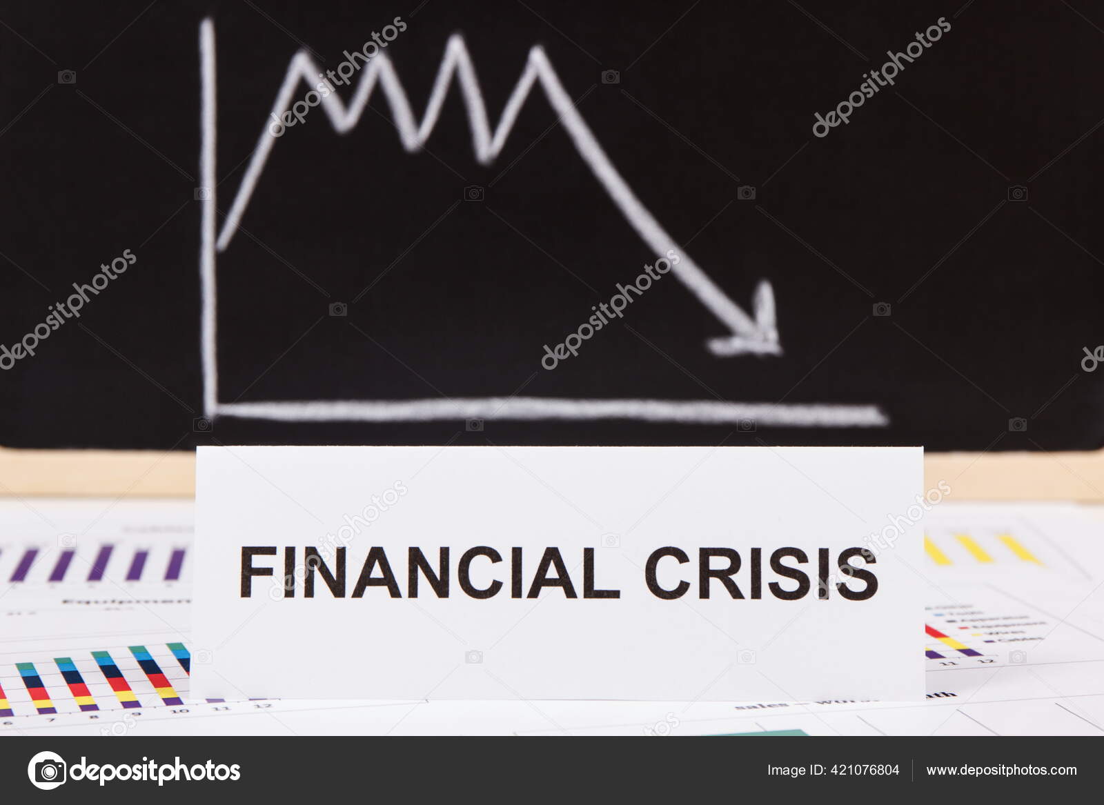 Inscription Financial Crisis Declining Chart Risk Global Financial ...