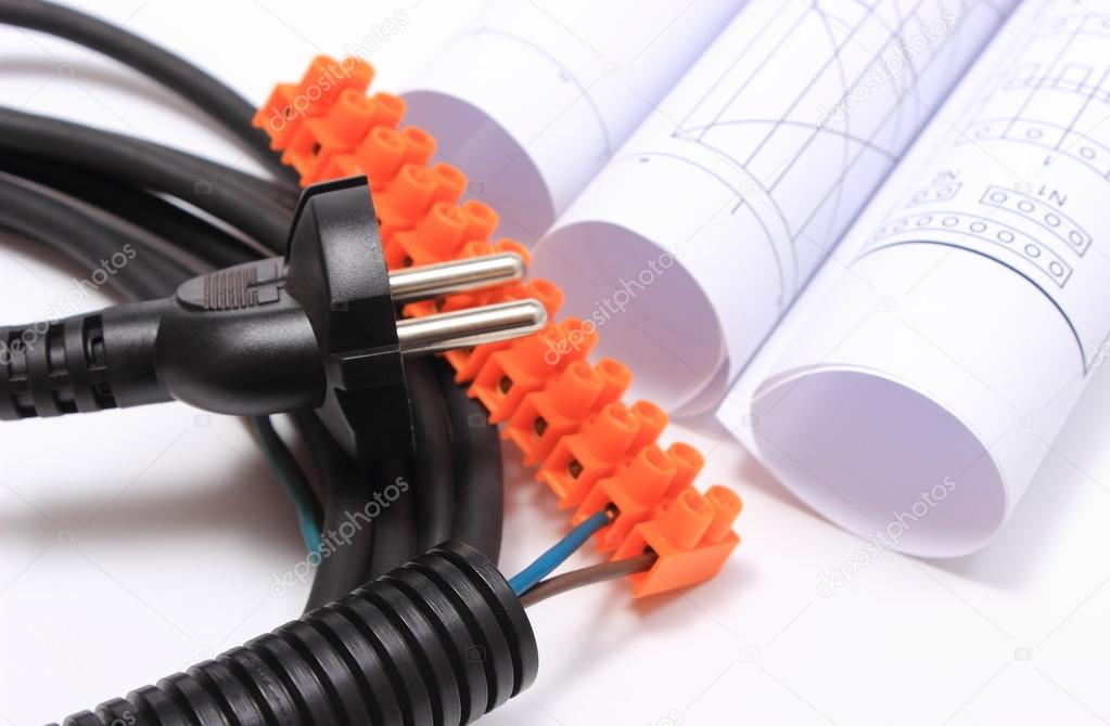 Components for electrical installations and rolls of diagrams — Stock ...