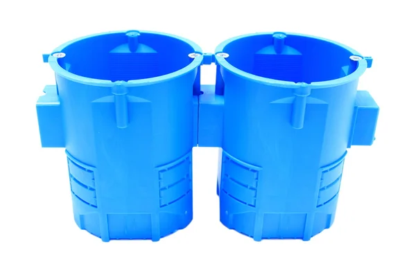 Blue electrical boxes on white background Stock Photo by ©ratmaner ...