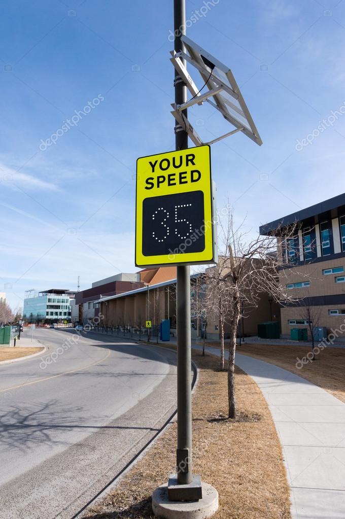 Solar Powered Speed Indicator Road Sign Stock Photo by ©ronniechua ...