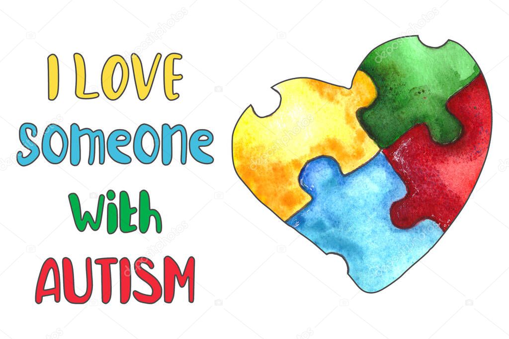 Ilustración del autismo Conciencia para el diseño de banners. 2 de ...