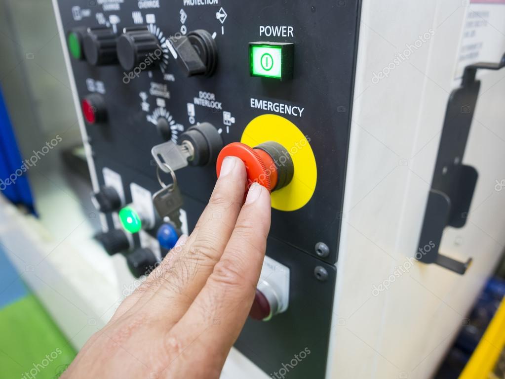 CNC Machine control panel input program and success — Stock Photo ...
