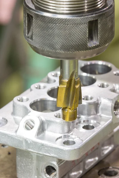 Operator machining automotive parts by machining center — Stock Photo ...