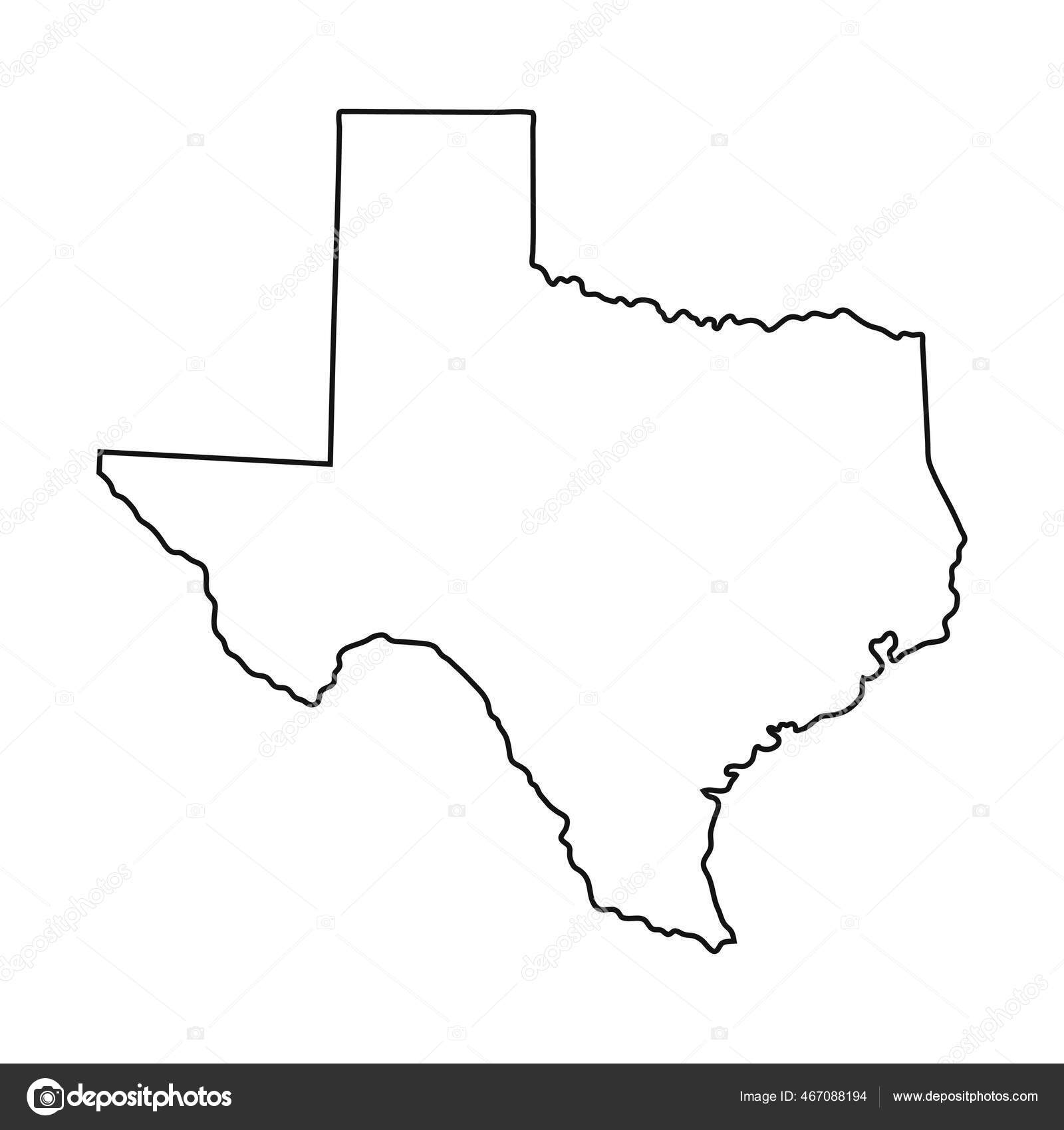 Mapa Texas Sobre Fondo Blanco Vector de stock por ©majborodinruslan1990 ...