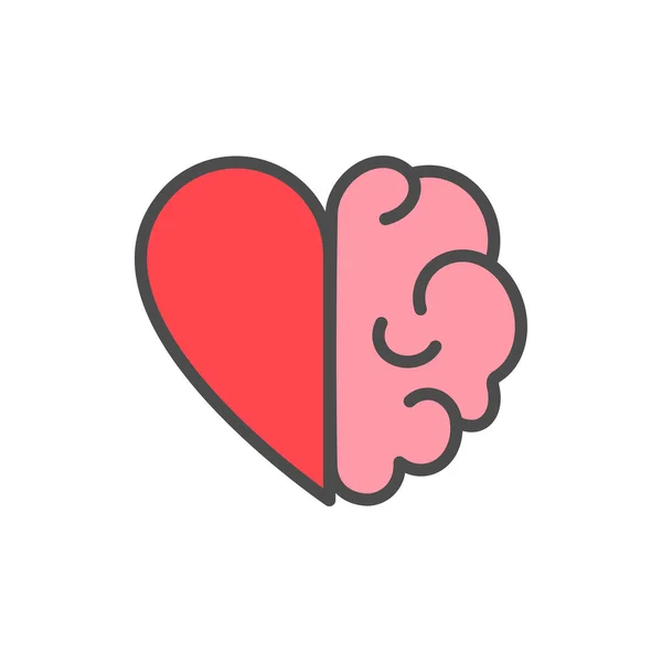 Cerebro y corazon imágenes de stock de arte vectorial | Depositphotos