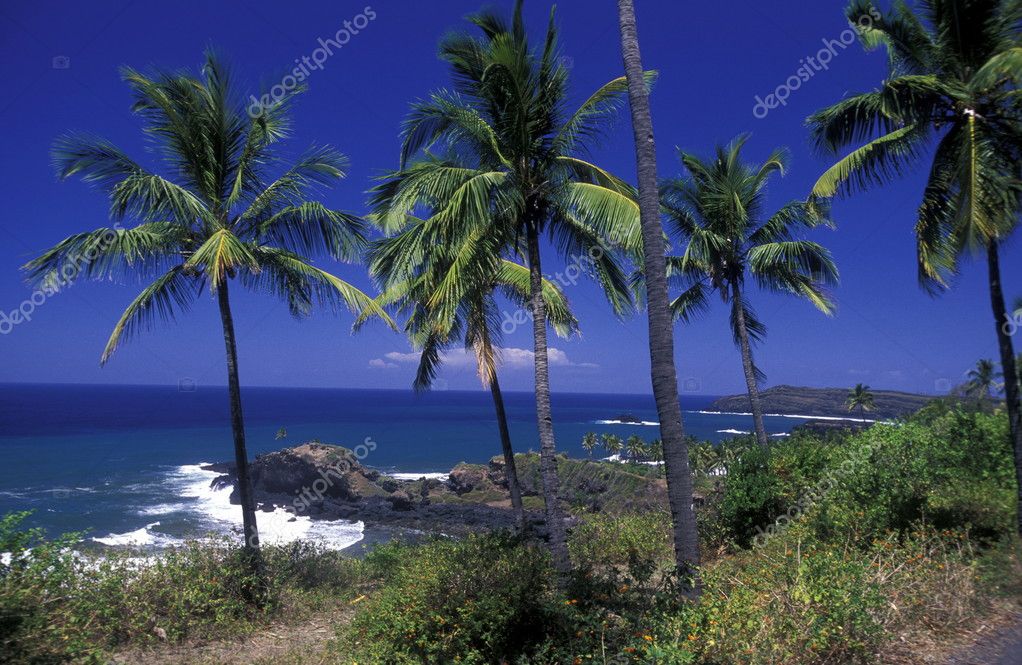 Landscape Coast Village Moya Island Anjouan Comoros Ilands Indian Ocean ...