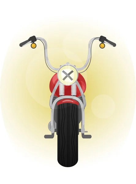 Cartoon Motorcycle Front View