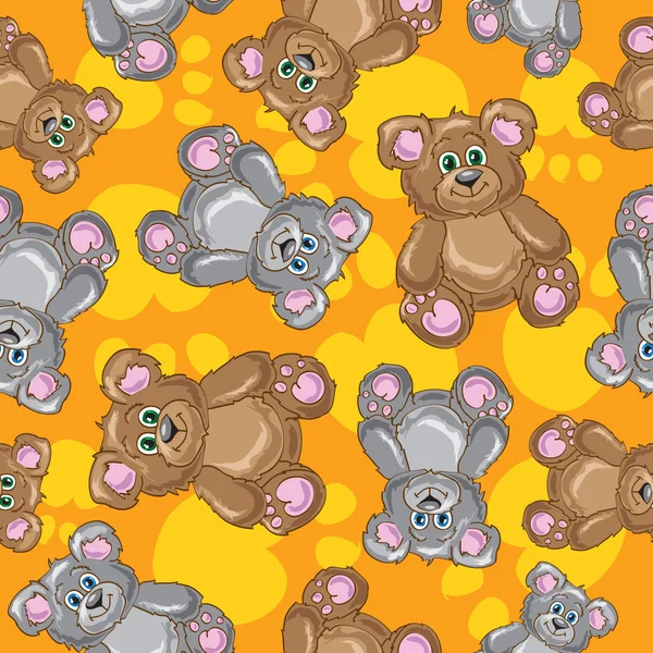 Teddy bear seamless pattern — Stock Vector © Lyusjen #52269251