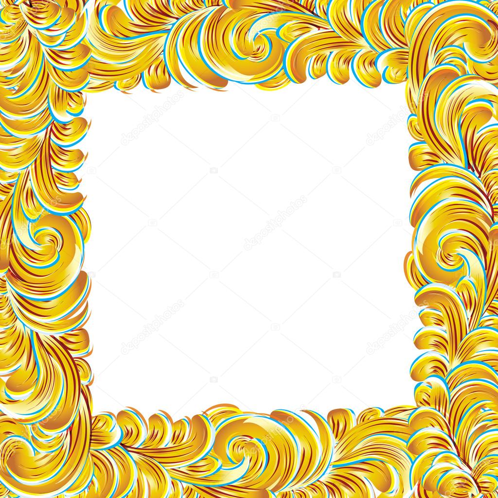 Frame background with waves Stock Vector by ©Lyusjen #52264843