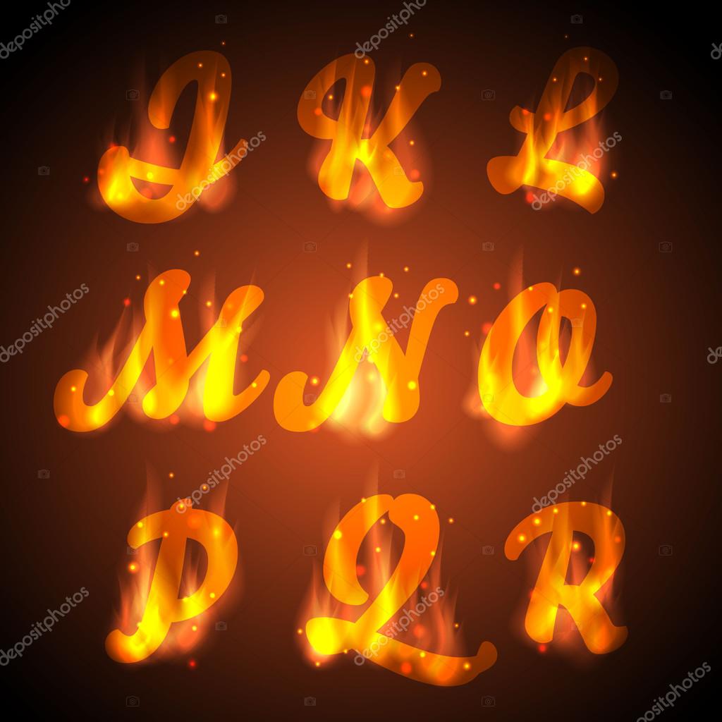 Fire Letters Wallpaper