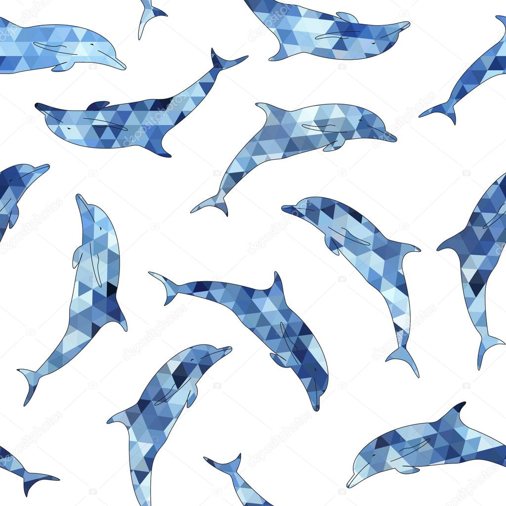 Dolphins, background with waves Stock Vector Image by ©Lyusjen #52265035