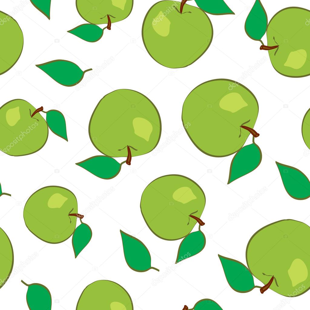 Apples Seamless Background — Stock Vector © Lyusjen 52266041