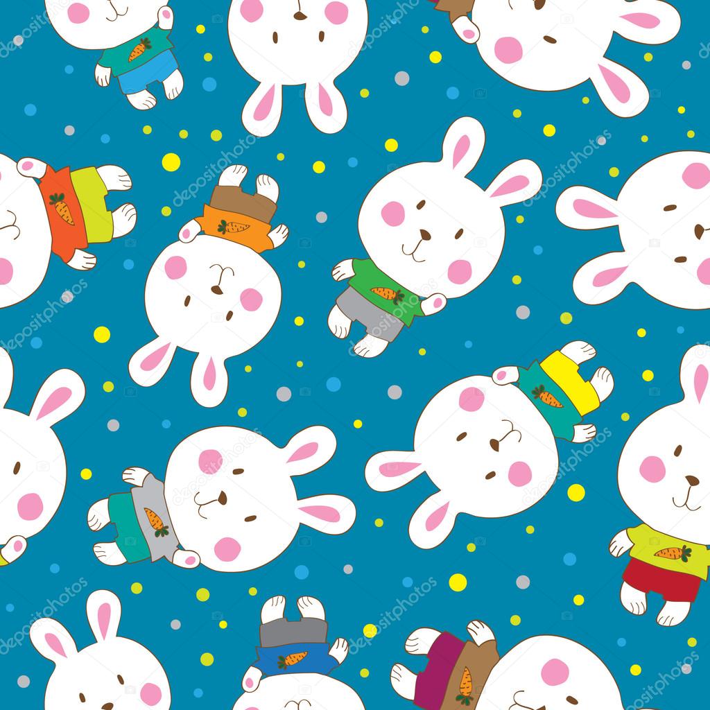 Rabbits seamless background Stock Vector Image by ©Lyusjen #52267271