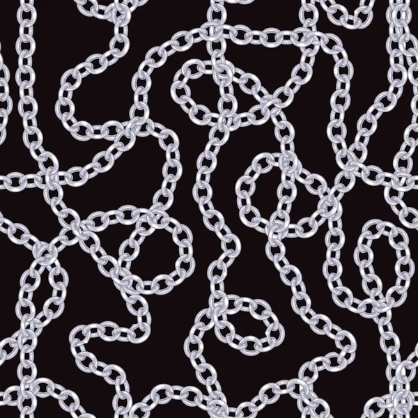 Assorted silver chains on black background. Stock Vector Image by ©rea ...