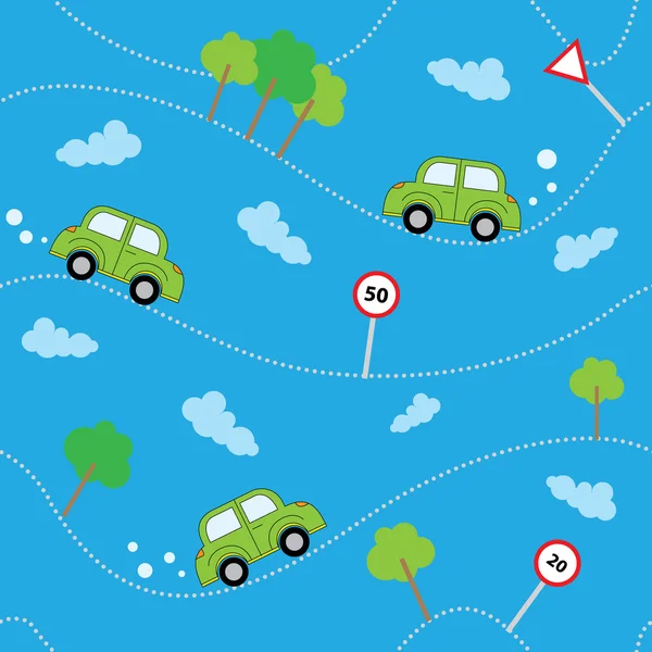 Cartoon cars seamless pattern. Template for design. Stock Vector Image ...