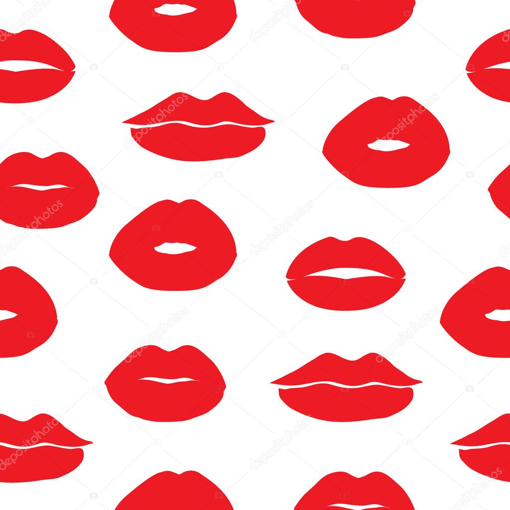 Seamless background with female lips. Stock Vector by ©Lyusjen 74229333