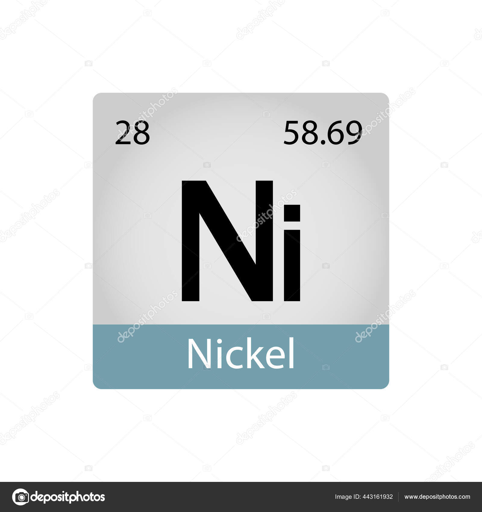 Elemento Químico Tabela Periódica Elemento Níquel Conceito Química ...