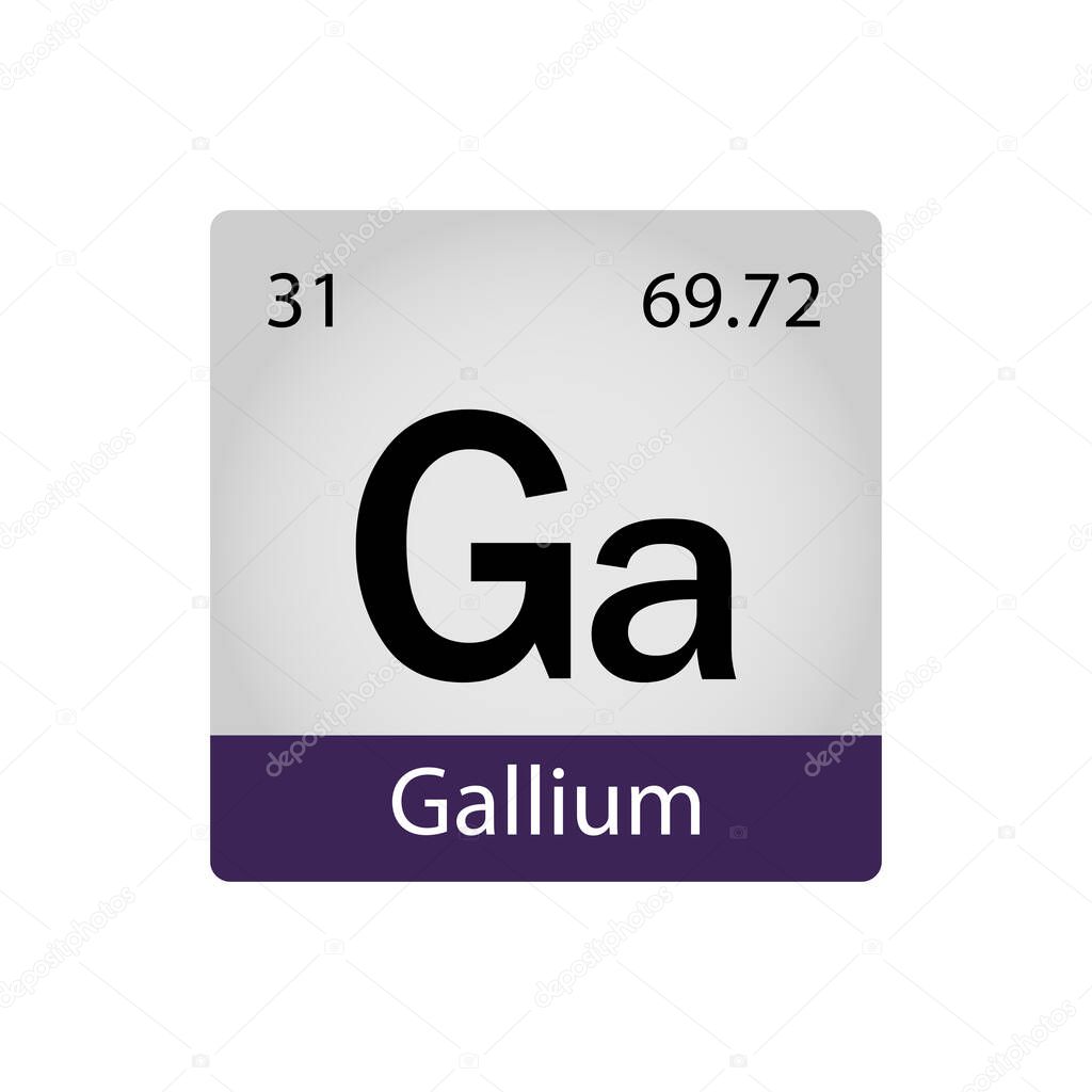 31 elemento químico. Tabla periódica de elementos de galio. Concepto ...