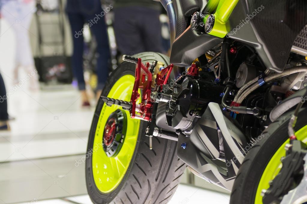 Zoom motorcycle engine in Car show event Stock Photo by ©PongMoji 105101778