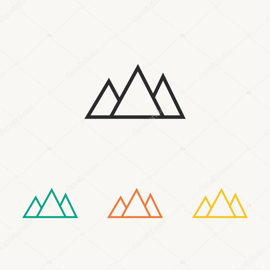 Mountain icons set Stock Vector by ©Best3d 100303950