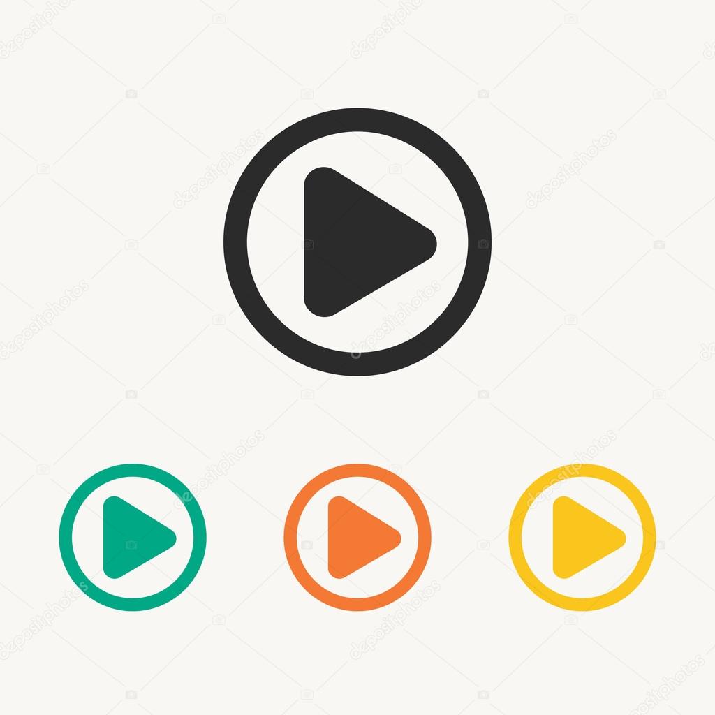 Play button web icon Stock Vector by ©Best3d 103258460