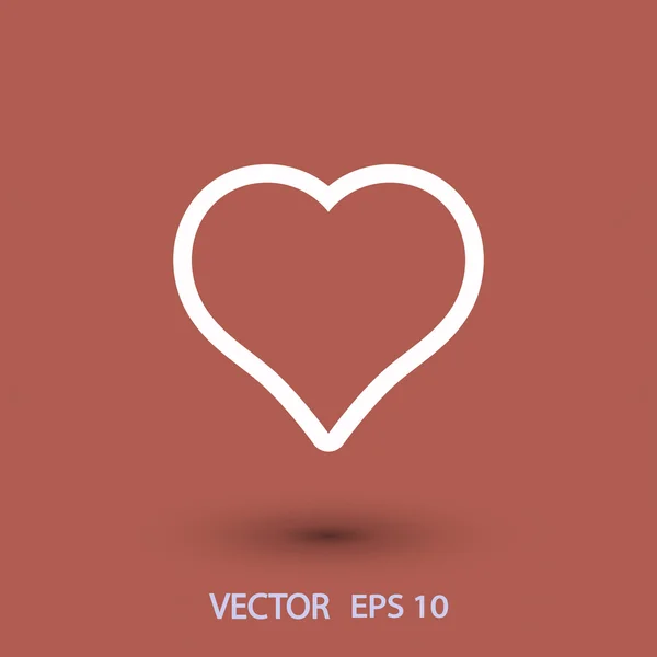Heart Icon, vector illustration. Flat design style Stock Vector by ...