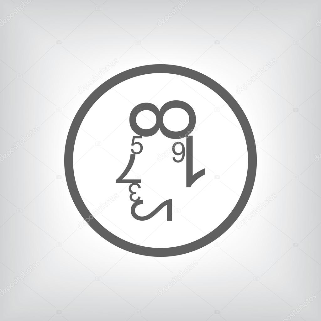 Human face of the data figures. human face numbers. Stock Vector Image ...